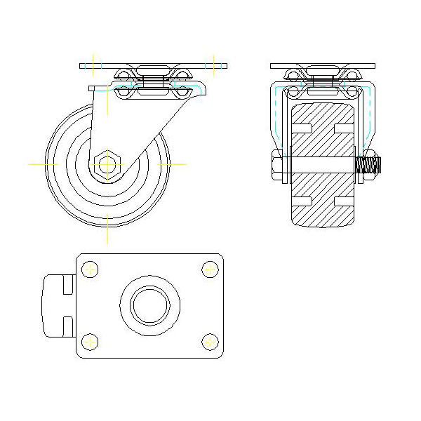 3 Inch Industrial Swivel Hard Rubber Caster from China manufacturer ...
